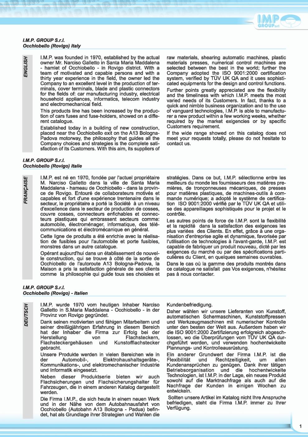 catalogo-imp-group-blu5 - IMP GROUP - terminals, connectors, fuses ...